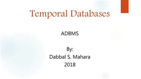 temporal database ppt