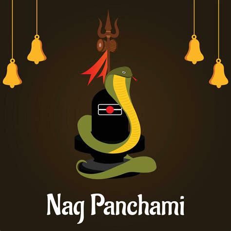 Happy Nag Panchami Indian Hindu Festival Celebration Vector Design