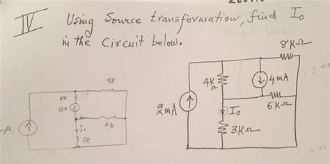 Solved Using Source Transformation Find Io In The Circuit
