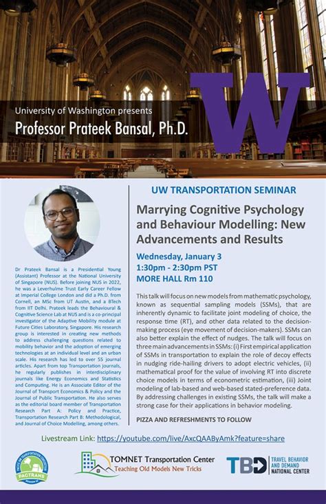 Pactrans January 3 Transportation Guest Speaker Prateek Bansal On Cognitive Psychology And