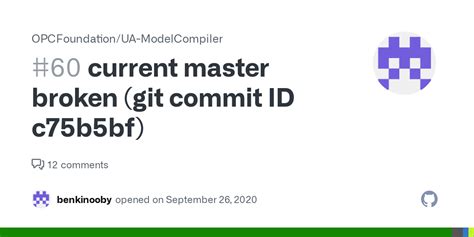 Current Master Broken Git Commit Id C75b5bf · Issue 60