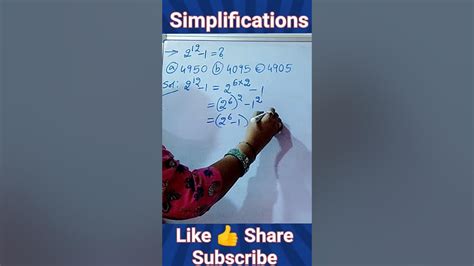 Math Simplifications You Need To Know Mathsbysp 07 Shorts