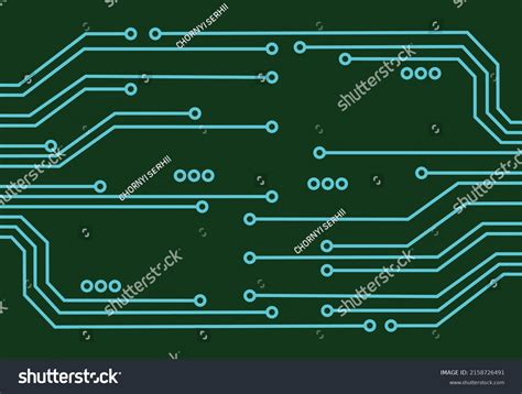 Microcircuit Background Microprocessor Electronic Circuit Vector Stock Vector Royalty Free