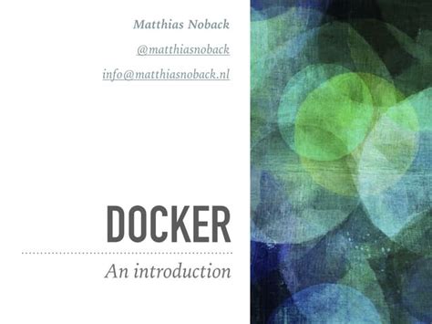 Docker Workshop Ppt