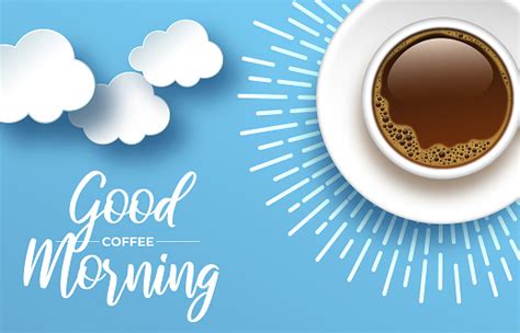 태양 광선으로 둘러싸인 커피 한 잔 아침 식사와 아침 광고 및 주제에 대 한 벡터 그림 커피 마실 것에 대한 스톡 벡터 아트 및 기타 이미지 커피 마실 것 커피 아침