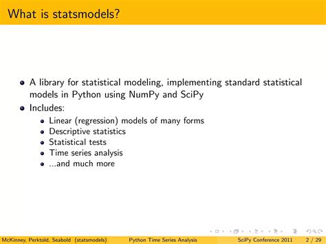 Scipy 2011 Time Series Analysis In Python Pdf