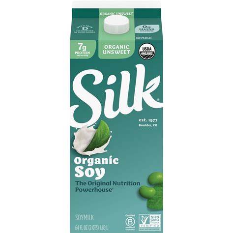 Silk Organic Unsweetened Soymilk Shop Milk At H E B