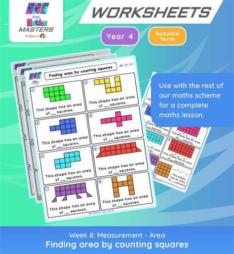 Year 4 Finding The Area By Counting Squares Worksheets Mrs Mactivity