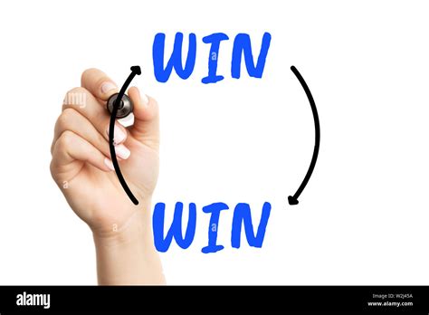 Closeup Of Woman Making Win Win Situation Scheme On Transparent Board Isolated On White Studio