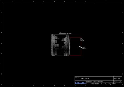 Simple LED Circuit OSHWLab