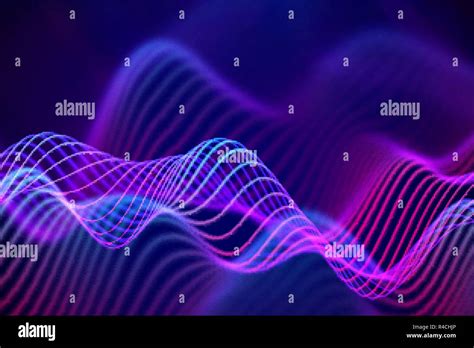 3d Sound Waves Big Data Abstract Visualization Stock Vector Image And Art Alamy