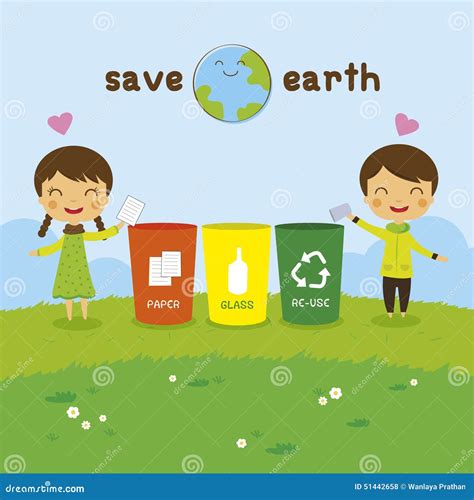 Save The Earth Ecology Concept Stock Vector Image 51442658