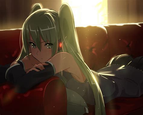 Hatsune Miku Green Harmony Wallpaper Hd Download