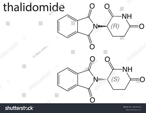 Molecule Structure Anticancer Drug Thalidomide Stock Vector Royalty Free 2188396105 Shutterstock