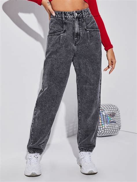 High Waist Mom Fit Jeans Jeans Outfit Women Fashion Pants Casual