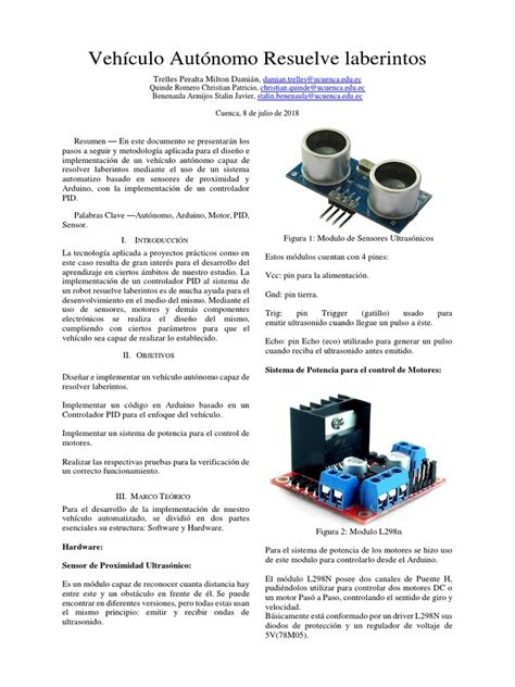 Robot Seguidor Resuelve Laberintos Pdf Arduino Hardware De La