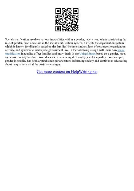 Gender Stratification Essay Pdf