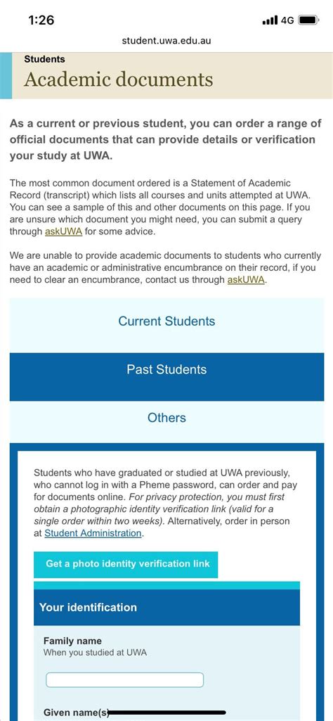 Retrieving Academic Transcript R Uwa