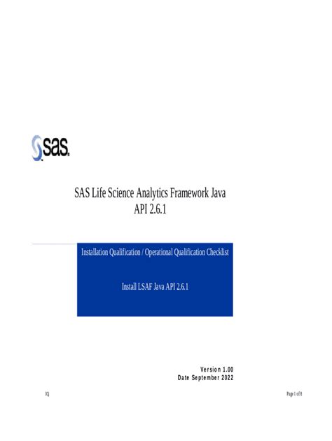 Sas Life Science Analytics Framework Java Api 261 Doc Template Pdffiller