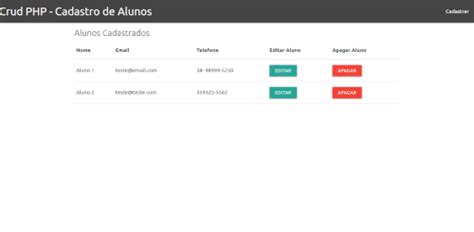 Github Saulo Azevedocrud Php Criação De Crud Básico De Alunos Em Php
