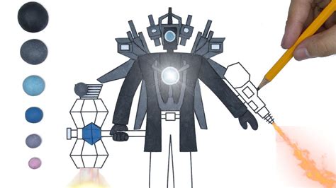 Skibidi Toilet Titan Cameraman Upgraded Coloring Pages How To Color All New Bosses