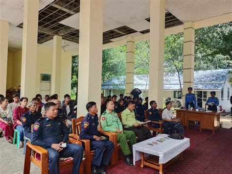 ပုဗ္ဗသီရိမြို့နယ်၌ အရန်မီးသတ်တပ်ဖွဲ့ဝင်များလေ့ကျင့်ရေး မွမ်းမံ သင်တန်း ၁ ၂၀၂၃ သင်တန်းဖွင့်ပွဲ