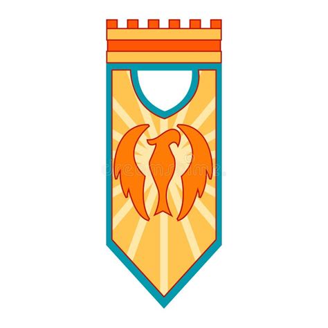 Isolated Blue Flag Heraldry Vector Illustration Stock Vector