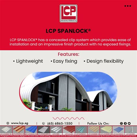 Lcp Building Products Pte Ltd On Linkedin Spanlock Standingseam Doubleseam Angleseam