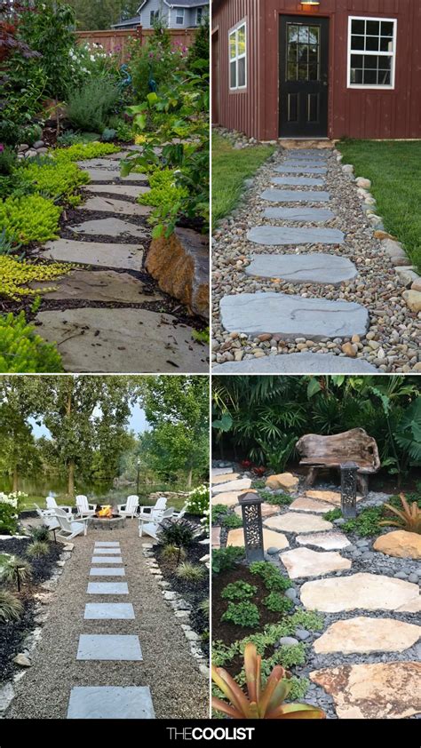 Diy Gravel Walkway With Stepping Stones