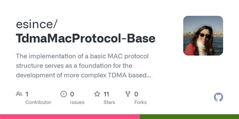 Github Esincetdmamacprotocol Base The Implementation Of A Basic Mac Protocol Structure