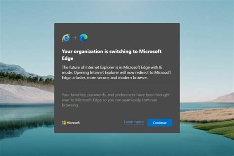 How To Get Rid Of Your Organization Is Switching To Edge Popup