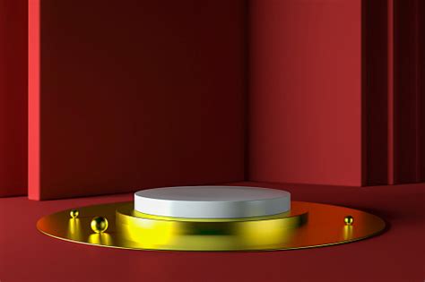 3d 렌더링 추상 기하학적 배경 원통 연단 최소한의 원시적 모양 현대 모형 빈 템플릿 빈 쇼케이스 상점 디스플레이 0명에 대한 스톡 사진 및 기타 이미지 Istock