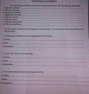 Answered Use The Following Conditional Statement To Answer The Problems If I Win Then You