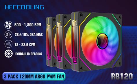 Mua Argb Pc Fans 120mm Pwm Fans 3pack Pc Rgb Fans Rb120 Pc Pwm Argb Fans With 12v 4pin Pwm And