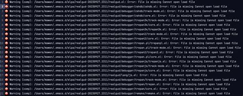 成功安装realgud后，每次加载都会报 file is missing cannot open load file emacs general emacs china