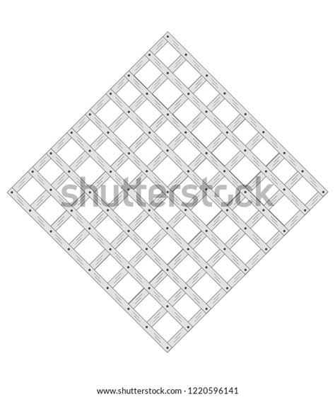 Wooden Lattice Pattern Isolated On White Stock Vector Royalty Free 1220596141 Shutterstock