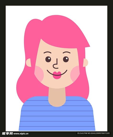 卡通女孩头像设计图 动漫人物 动漫动画 设计图库 昵图网