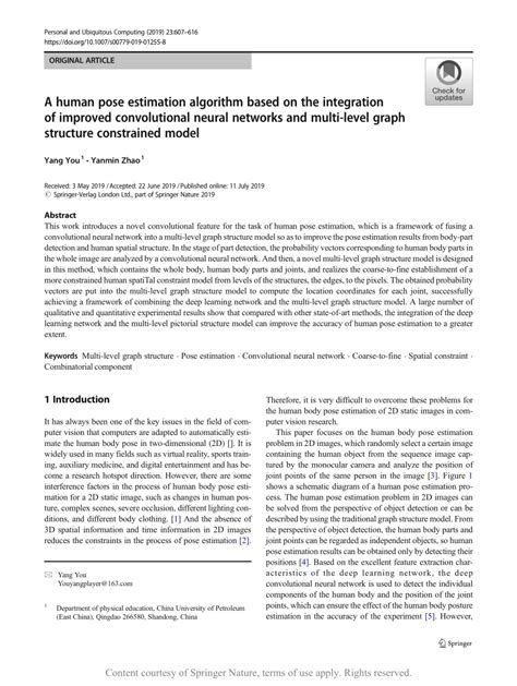 A Human Pose Estimation Algorithm Based On The Integration Of Improved Convolutional Neural