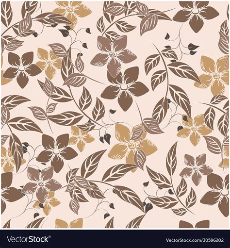 Spring Abstract Background Flowers Seamless Vector Image