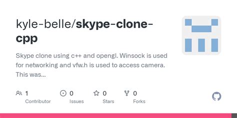 GitHub Kyle Belle Skype Clone Cpp Skype Clone Using C And Opengl Winsock Is Used For