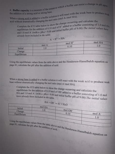 Solved 4 Buffer Capacity Is A Measure Of The Extent To