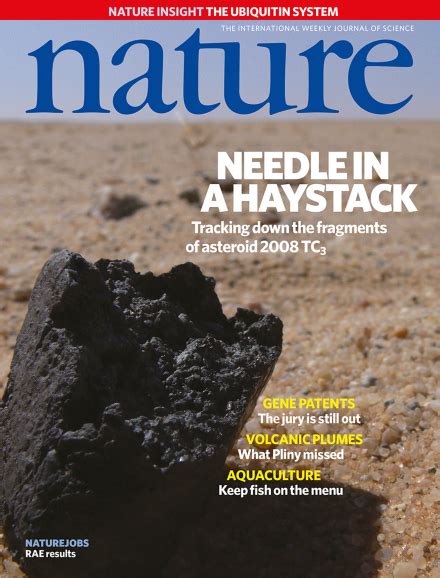 Volume 458 Issue 7237 26 March 2009