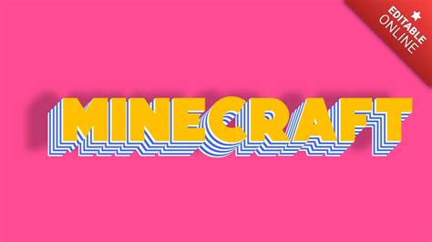 Minecraft Yellow Blue 3d Text Effect Generator
