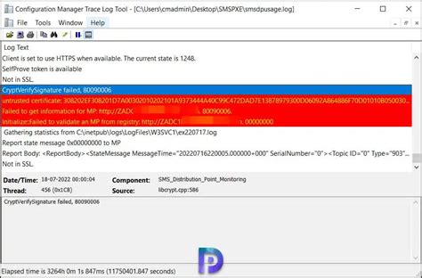 fix configmgr pxe error 0x80070490 0x80004005