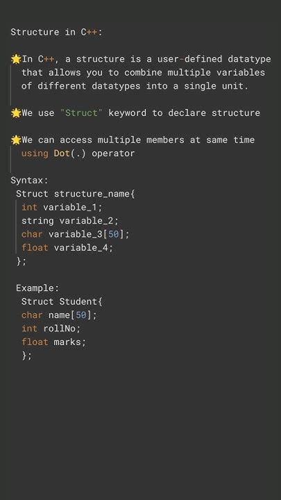 Structure In C Structure Program Cppprogramming Shortsfeed Youtube