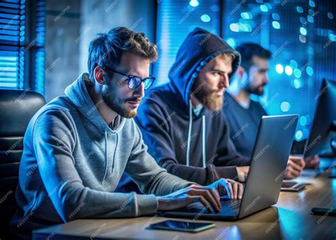 Programmers And Ai Pioneering Cyber Security For Social Media And Web Premium Ai Generated Image