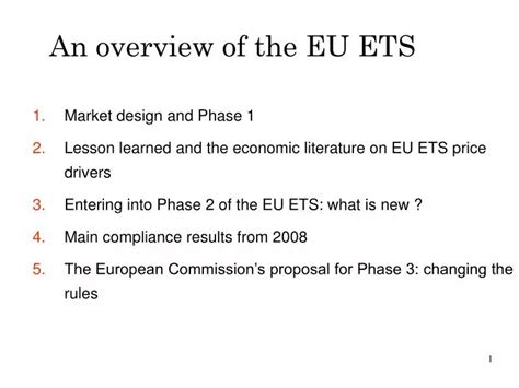 Ppt An Overview Of The Eu Ets Powerpoint Presentation Free Download Id 4498117