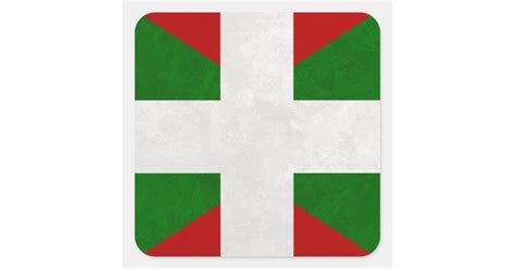 Flag Basque Country Euskadi Square Sticker Zazzle