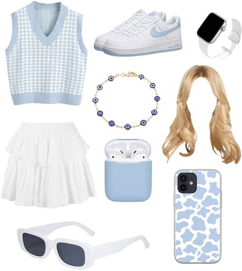Blue In Preepy Design Outfit Shoplook