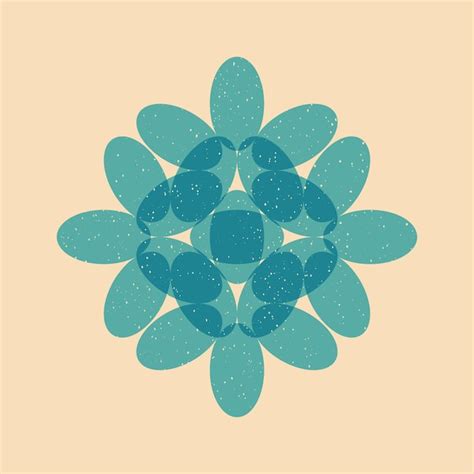 Riso 인쇄 효과가 있는 기하학적 개체 벡터 그래픽 프리미엄 벡터